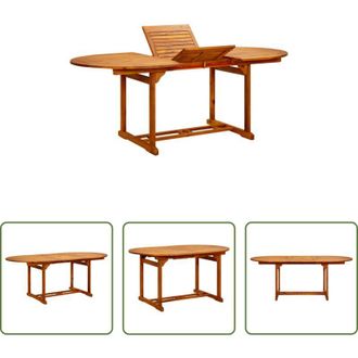 vidaXL Akazienholz Tisch - Gartentisch (150-200)x100x75 cm Massivholz Akazie