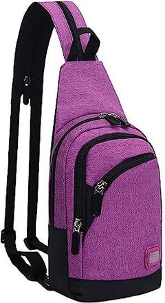 Generic Sac à bandoulière simple pour homme et femme - Fermeture éclair - Sac à bandoulière pour cyclisme, sport, alpinisme, voyage - Petit sac à dos extra la