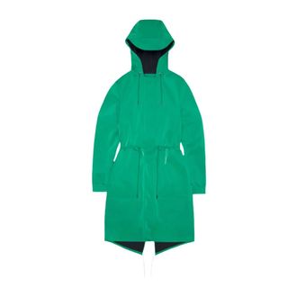 Rains Sportliche Element Parka mit Fishtail-Saum - - Coats - Damen - Gr&uuml;n - L