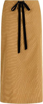 Rosie Assoulin Moire ribbon straight skirt - Gelb