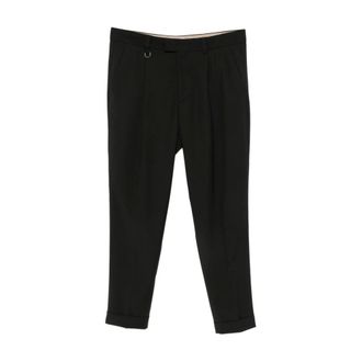 Paolo Pecora Pantalon pliss&eacute; &agrave; revers - Homme - Pantalons - Noir - Taille: S