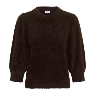 Saint Tropez Rundhals-Strickware - - Knitwear - Damen - Braun - M