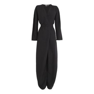 Cortana Mel- schwarzer Leinen- und Seidenaffe- - - Jumpsuits & Playsuits - Damen - Schwarzk - M