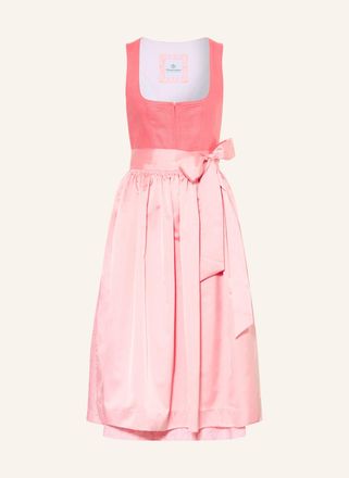 Hammerschmid Hammerschmid Leinen-Dirndl Im Materialmix orange