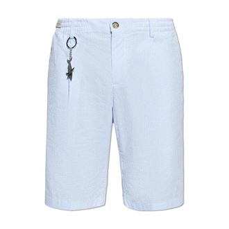 Paul & Shark Homme, Shorts, Bleu, Taille: S Bermuda en coton seersucker