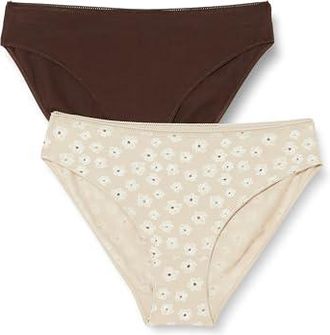 Dagi 2 Pack Regular Waist Brief Slips, Multicolor, S aux Femmes
