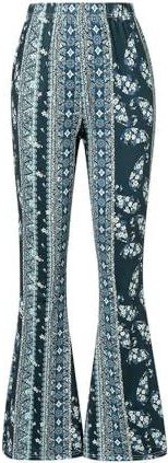 Generic QXDZSW Pantalon long d&eacute;contract&eacute; taille haute amincissant pour femme avec imprim&eacute; floral, C, XXL