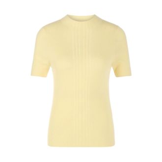 Marc Cain Kurzarm Pullover mit Rundhalsausschnitt - - Knitwear - Damen - Gelb - L