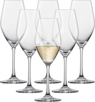 Schott Zwiesel Champagnerglas Viña (6er-Set), zeitlose Champagnerflöten mit Moussierpunkt, spülmaschinenfeste Tritan-Kristallgläser, Made in Germany (Art.-Nr. 111718