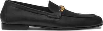 Versace Loafer - Sumptuous Black Leather Loafers - Gr. 42,5 (EU) - in Schwarz - für Damen
