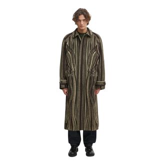 Kenzo Leaf Stripe Coat - - Coats - Herren - Mehrfarbig - XL
