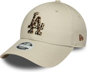 New Era WMNS Leopard Infill 9Forty Adjustable Damen Cap LA Dodgers Beige, Size:OneSize