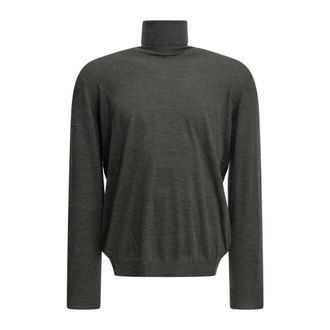 Brunello Cucinelli Pull col roul&eacute; en cachemire et soie - Homme - Pulls - Gris - Taille: XL
