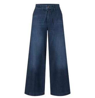 MAC Broeken Weite Jeans MAC WENDY, Damen, Gr. 34, L&auml;nge 32, high fashion blau wash, Denim/Jeans, Obermaterial: 98% Baumwolle, 2% Elasthan, bequem lang, Jeans, mit