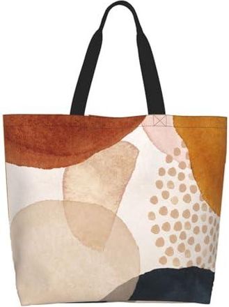 Generic Abstrait Minimaliste Boho Sac Courses D&eacute;contract&eacute; Tote Bag Pliable Sac &Agrave; Bandouli&egrave;re Pour Shopping Plage Gym