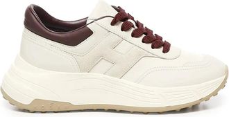 Hogan Low-Top Sneaker - Flat Shoes Avoriobordeau - Gr. 35,5 (EU) - in Braun - f&uuml;r Damen