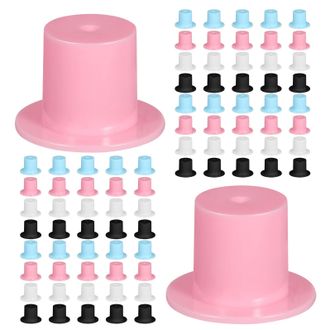 BESPORTBLE 200 St&uuml;ck Teiliges Mini Kunststoff Clown H&uuml;te Bunte Kleine Bowler Caps f&uuml;r DIY Bastelbedarf Weihnachtsdeko Partyaccessoires und Puppenhaus Zubeh&ouml;r Wie