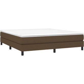 vidaXL Cadre de lit Marron fonc&eacute; 160x200 cm Tissu