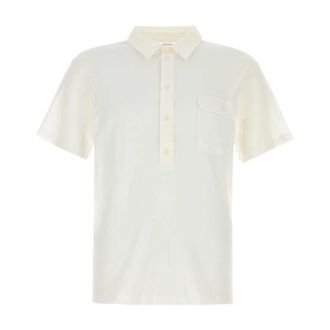 Gimaguas Wei&szlig;es Baumwoll-Tristan-Poloshirt - - Tops - Herren - Beige - M
