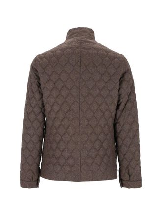 Emporio Armani Quilted Wool Jacket - Brown
