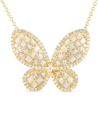Luxury Bazaar collier Butterfly en or 14ct pavé de diamant