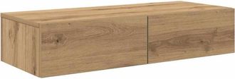 vidaXL Vidaxl - &Eacute;tag&egrave;re murale avec tiroirs - Ch&ecirc;ne artisanal - Bois ding&eacute;nierie - Dimensions 80x33x17 cm - Capacit&eacute; 60 kg - Assemblage requis