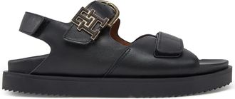Tommy Hilfiger Sandalen Tommy Hilfiger Leather Sporty Sandal FW0FW08799 Schwarz