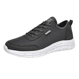 Generic Chaussures de course &agrave; pied respirantes &agrave; lacets pour homme - Chaussures de sport confortables &agrave; enfiler - Chaussures de sport l&eacute;g&egrave;res et respirantes 