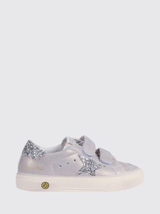 Golden Goose May Laminierte Wildleder- und Glitzer-Sneakers
