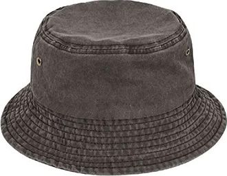 TOSKATOK Chapeau de pêcheur Chapeau de Seau et Soleil en Pur Coton délavé Protection Solaire UV Respirant Plage Vacances voyage-CHARCOAL-58