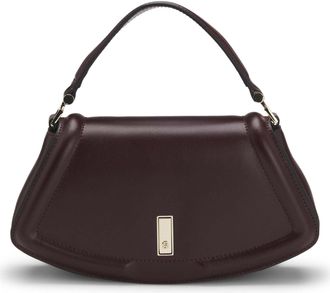 BOSS Leder Schultertasche Ariell M Shoulder Bag Open Purple beere
