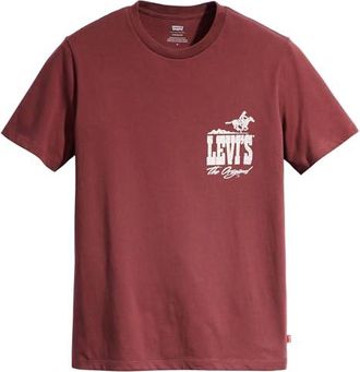 Levi's Homme Graphic Crewneck Tee, Western Logo Back Red Mahogany, S
