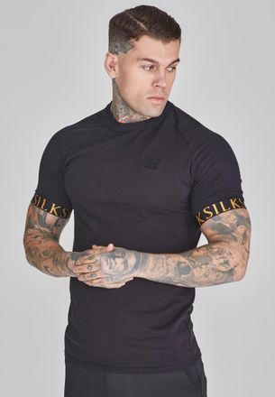 Siksilk Herrenschwarzes Tech T-Shirt S