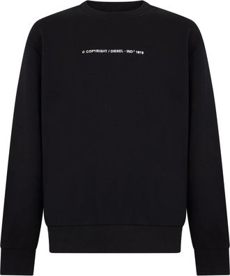 Diesel SweaT-shirt avec inscription - Homme - Sweatshirts et sweats &agrave; capuche - Noir - Taille: 2XL