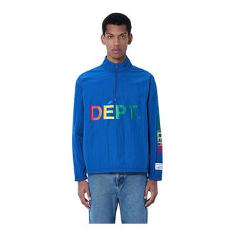 Gallery Dept. Homme, Vestes, Bleu, Taille: L Pull &agrave; demi-zip avec logo