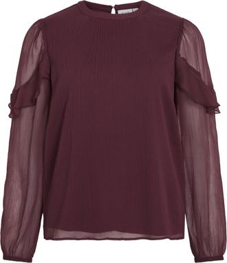 Vila Vielly L/S Flounce Top - Noos