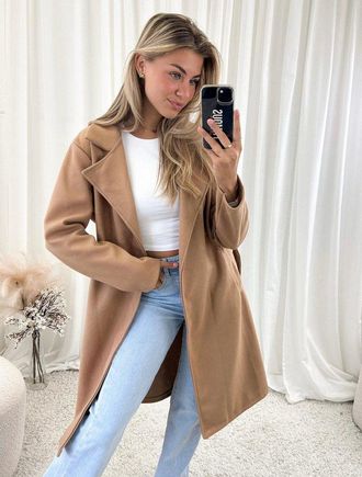 Worldclassca Trenchcoat Worldclassca Damen TRENCHCOAT mit G&uuml;rtel Reverskragen langer Mantel