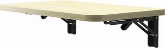 Generic An Der Wand Montierter Klapptisch, Arbeitstisch Mit Regalhalterungen, Massivholz-Desktop for Computerarbeit, Belastbar Bis Zu 50 Kg, for Waschk&uuml;che, B