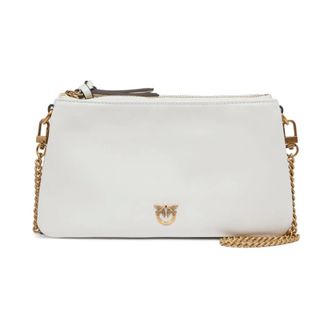 Pinko Pinko, Femme, Sacs, Blanc, Taille: ONE Size Mini Double Bag