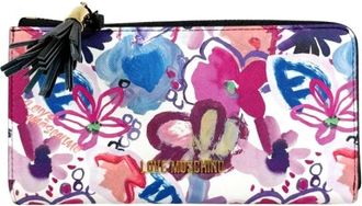 Love Moschino Femme, Accessoires, Multicolore, Taille: ONE Size Printed Large Zip-Around Wallet