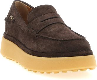 Tod's Suede Platform Loafer - Brown