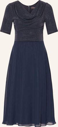 Vera Mont Kleid Im Materialmix Mit Glitzegarn blau