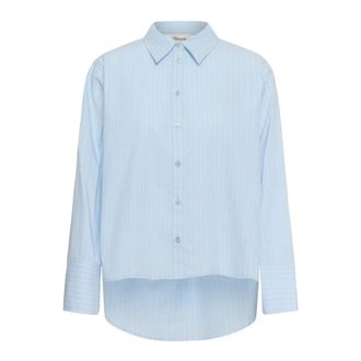 MY ESSENTIAL WARDROBE Bella Belt Shirt - Femme - Blouses et Chemises - Bleu - Taille: 48 FR