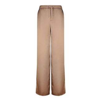 Herno Femme, Pantalons, Beige, Taille: 40 FR Pantalon Beige en Satin &agrave; Cordon