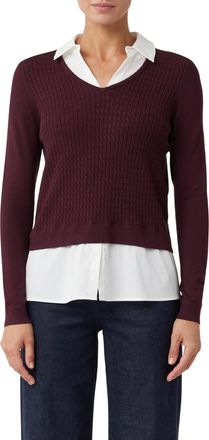 Comma 2-in1-Pullover in Layering-Optik