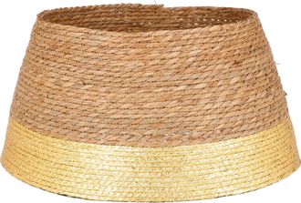 Mica Mica Decorations Weihnachtsbaum Rock &Oslash;50 x H26 cm - Weihnachtsbaumrock Seegras - Weihnachtsbaumkorb Gold