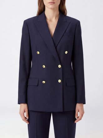Polo Ralph Lauren Blazer crois&eacute; en laine m&eacute;lang&eacute;e avec revers en pointe