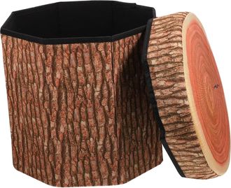 Garneck Klappbarer Aufbewahrungshocker Mit Deckel Runder Hocker Aus Platten Und Flanellmaterial Home Organizer Mit Moderater Sitzhöhe Stabil Und Platzsparend