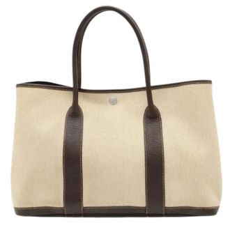 Herm&egrave;s Pre-owned Vintage Canvas Tote Bag - - Pre-owned - Damen - Beige - ONE SIZE