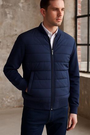 Marvelis Steppjacke Steppjacke/&Uuml;bergangsjacke - Casual Fit - Einfarbig - Marine